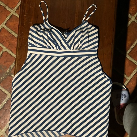 Joyce Leslie | Tops | Navy Blue White Striped Tank Top From Joyce ...